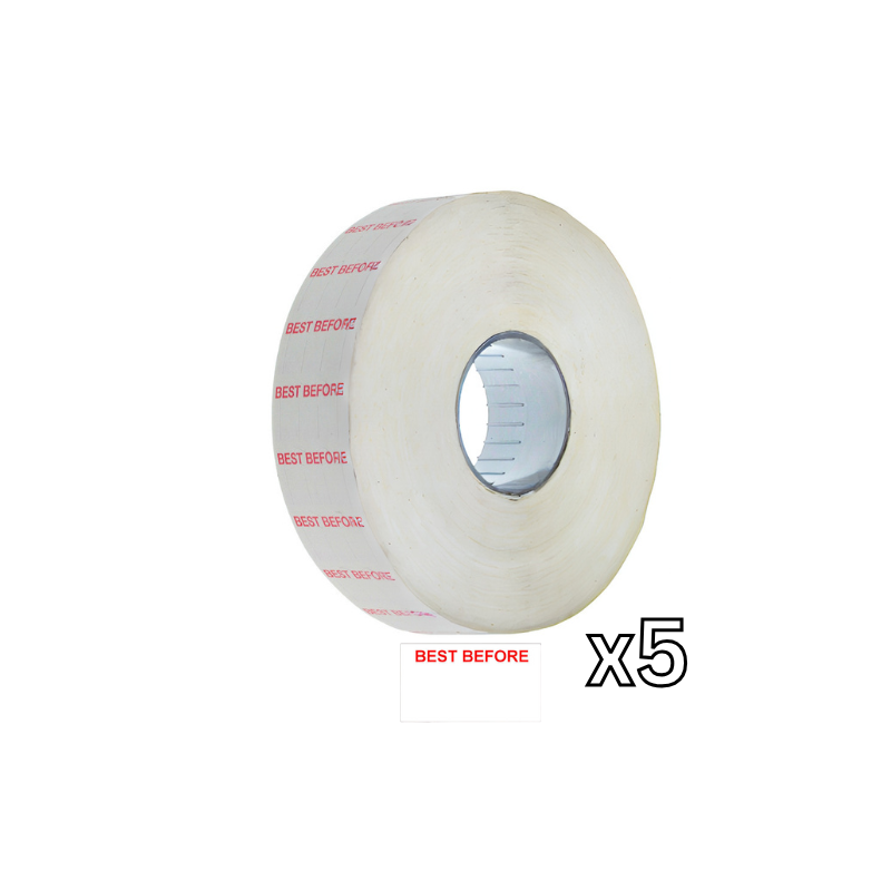 19.8x11.2mm, Date Labels Monarch 1131, 2000 per roll, White/red, "Best ...