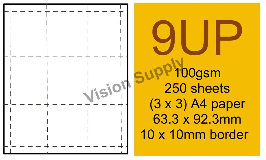 9UP Perforated Shelf Tickets A4 - Commercial Bulk Australia — Vision ...