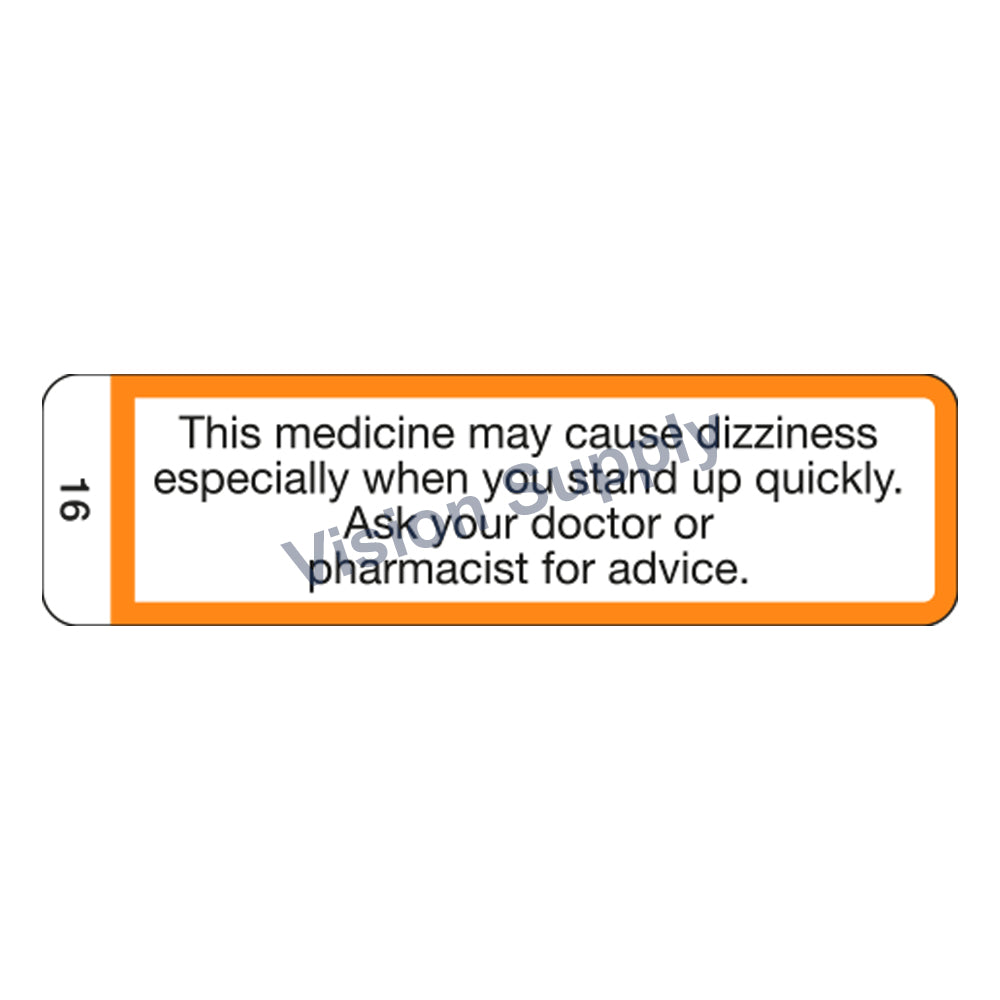 PSA Label No.16 -1000 Labels — Vision Supply Australia