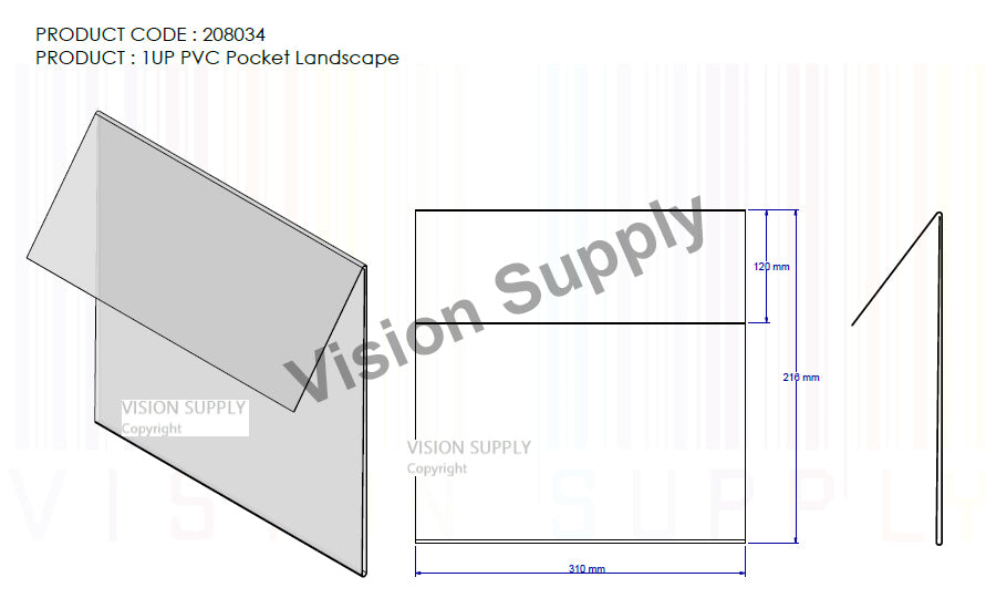 PVC Ticket Pockets Landscape 310x216mm - 20 Pack — Vision Supply Australia